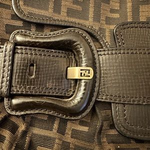 Fendi | Bags | Fendi Monogram Bag With Leather Belt Buckles And Chain ...